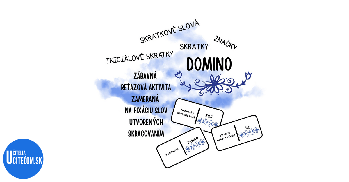 Slová utvorené skracovaním - domino - Slovenský Jazyk | UčiteliaUčiteľom.sk