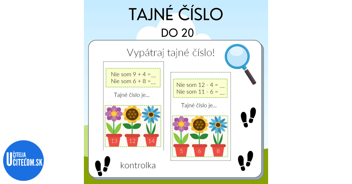 Tajné číslo do 20 - Matematika | UčiteliaUčiteľom.sk
