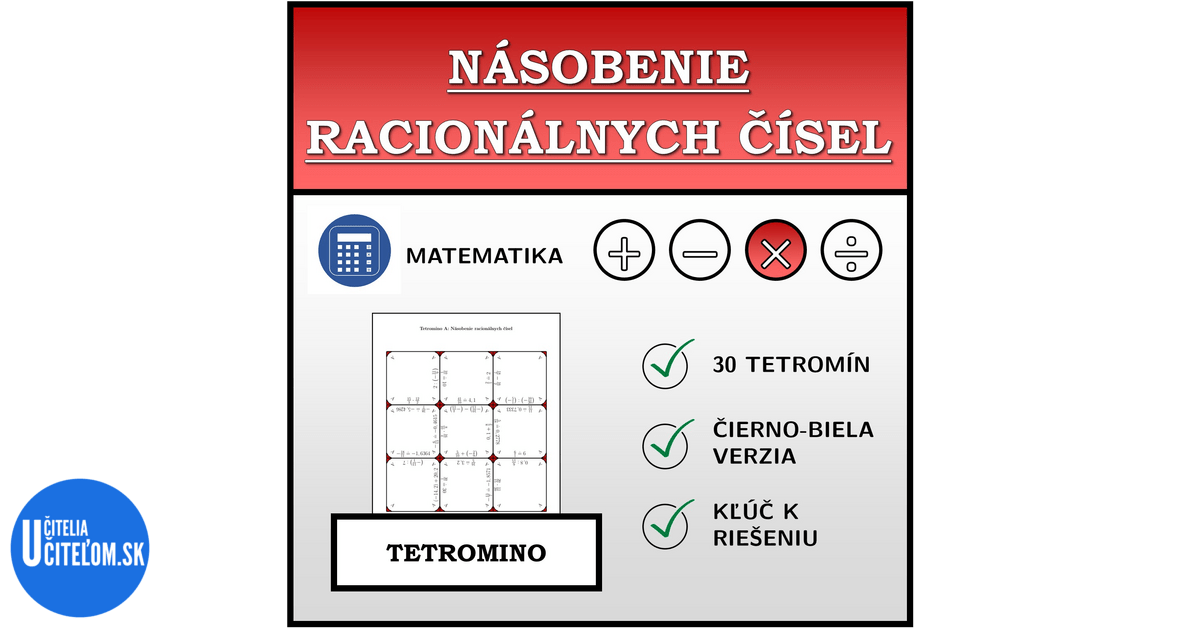 Tetromino - Násobenie racionálnych čísel | matematika - Matematika ...