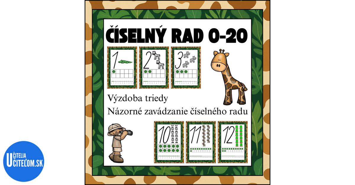 ČÍSELNÝ RAD 0-20 - Matematika | UčiteliaUčiteľom.sk