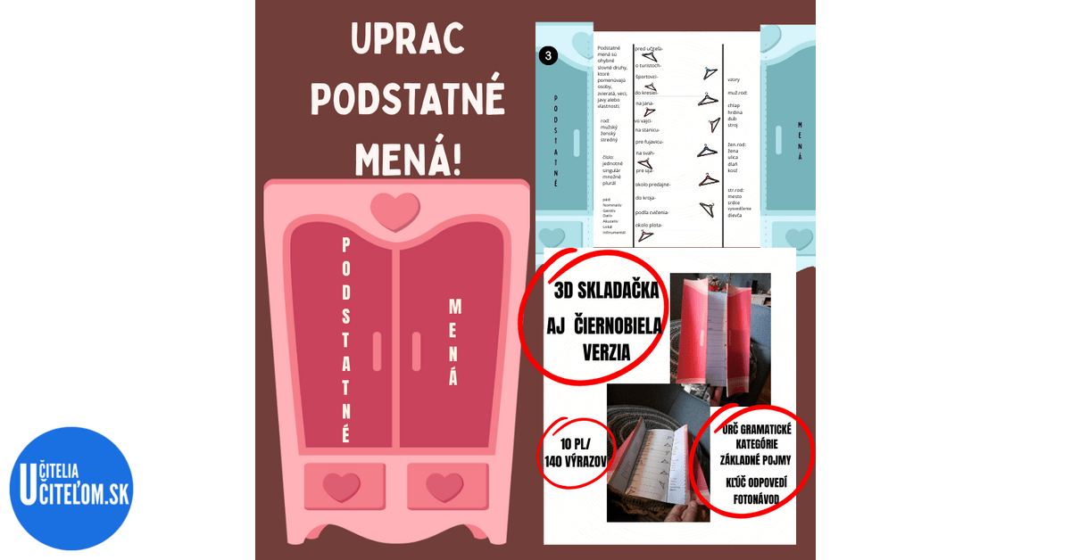 Uprac podstatné mená / podstatné mená, gramatické kategórie, prehľad ...