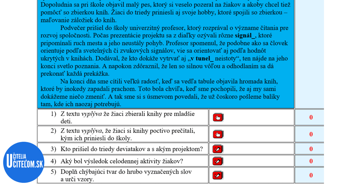 Test - vstupné testovanie zo slovenského jazyka a literatúry ...