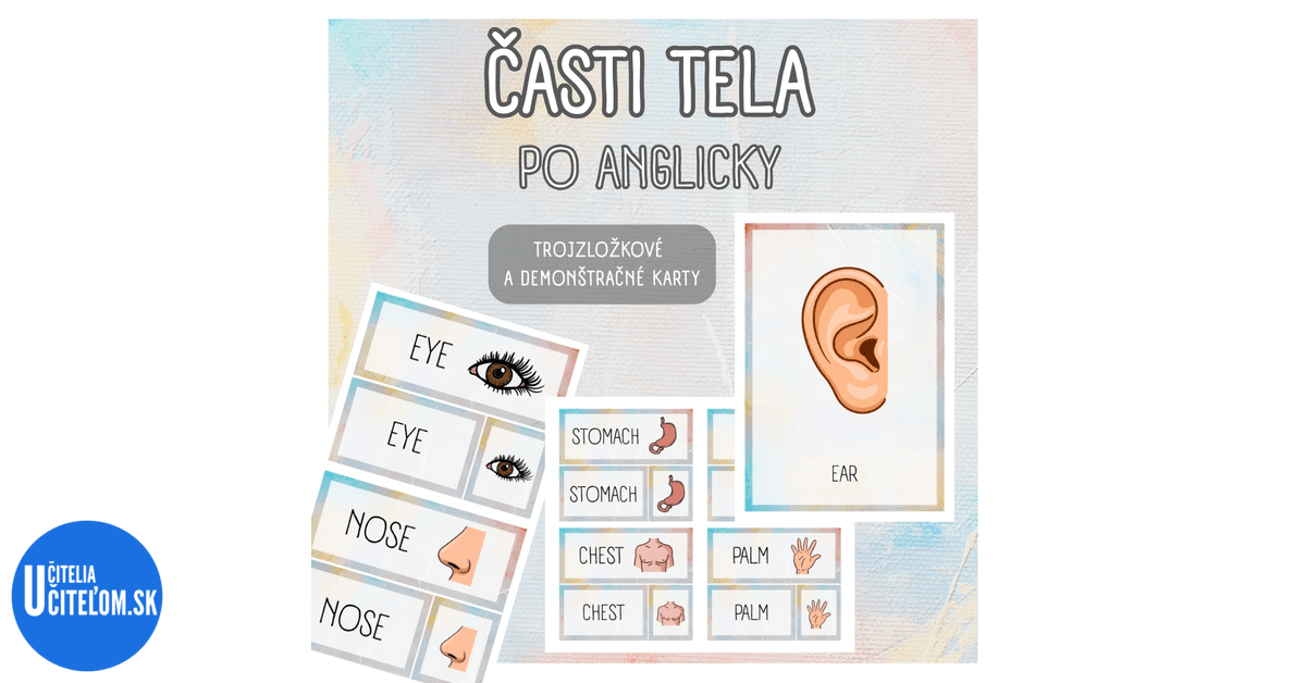 ČASTI TELA po anglicky - Anglický jazyk | UčiteliaUčiteľom.sk