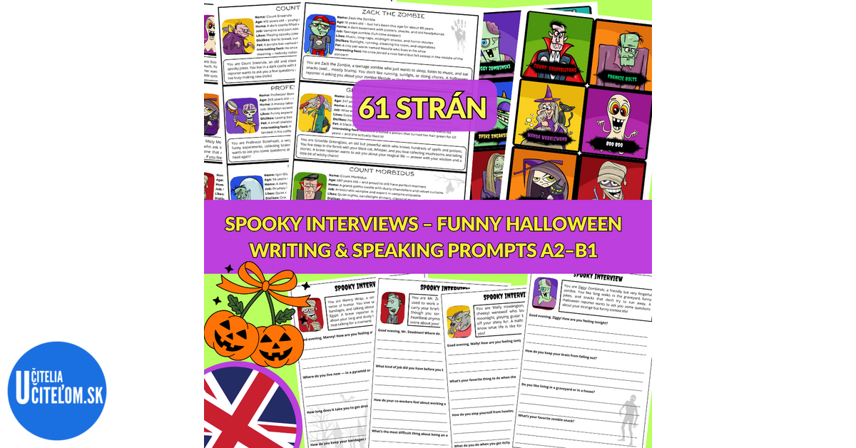 Spooky interviews – funny Halloween writing and speaking (A2–B1 ...