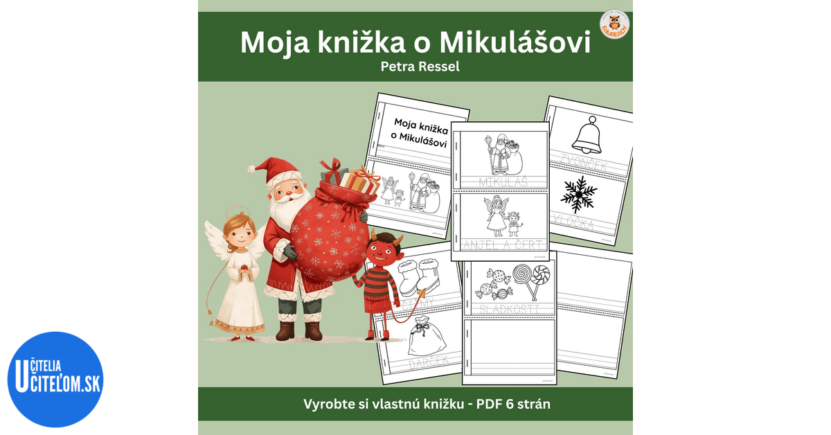 Mikuláš - vyrob si knižku - Slovenský jazyk - písanie | UčiteliaUčiteľom.sk