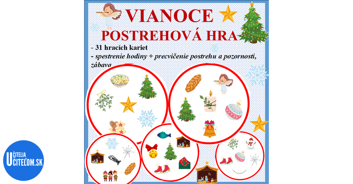 Vianoce - Nájdi dvojicu obrázkov - Slovenský Jazyk | UčiteliaUčiteľom.sk