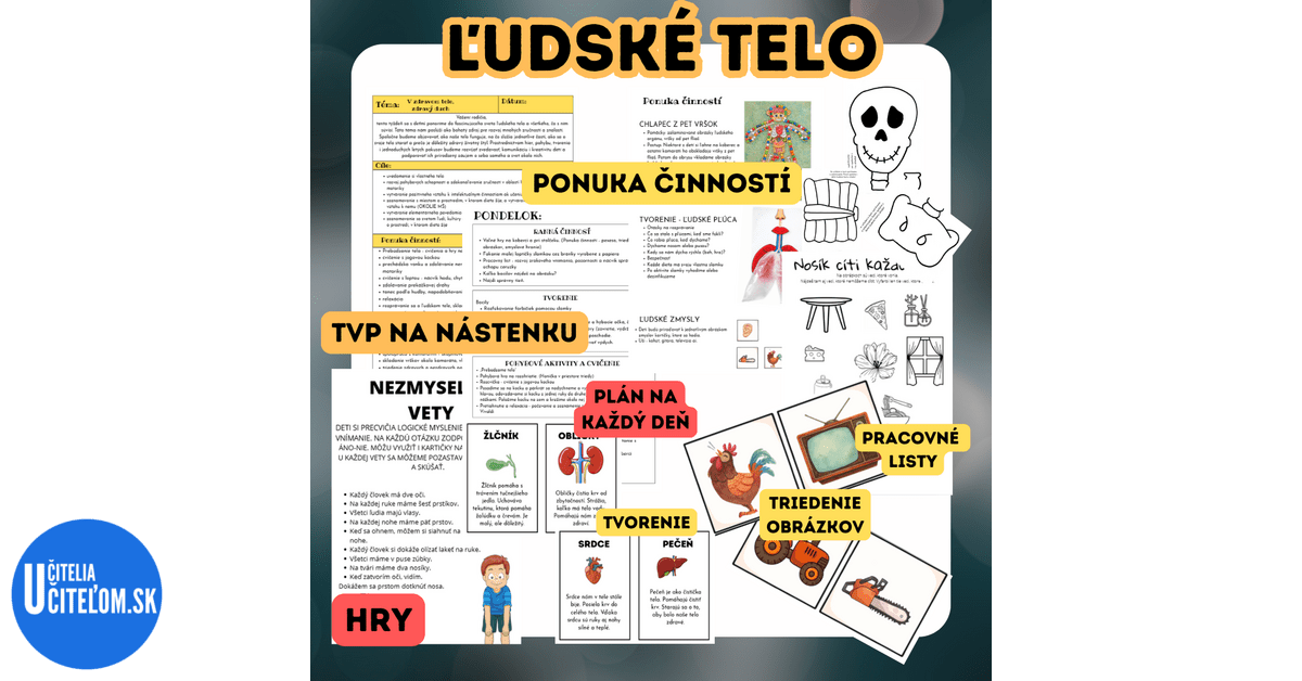 Ľudské telo - príprava na celý týždeň - Nepriradené k predmetu ...