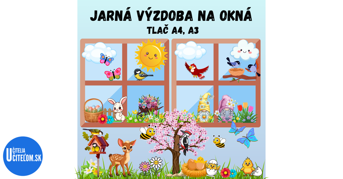 Jarná výzdoba na okná - Slovenský Jazyk | UčiteliaUčiteľom.sk