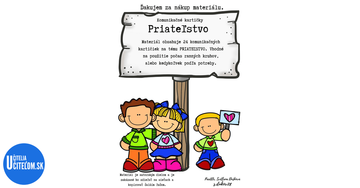 Komunikačné kartičky - Priateľstvo - Triednická hodina ...
